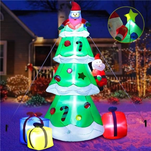 Holiday 7 Ft Christmas Inflatable Decorations Christmas Outdoor